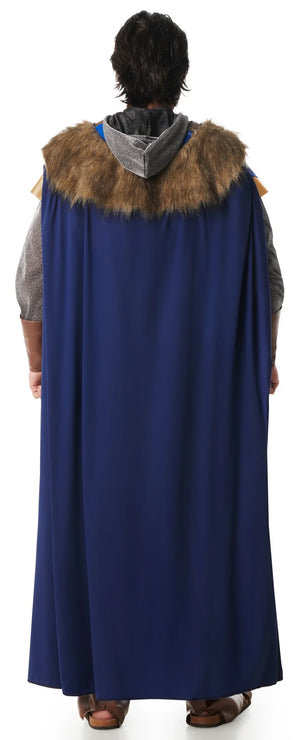 Déguisement de chevalier médiéval bleu avec cape pour homme | Acheter